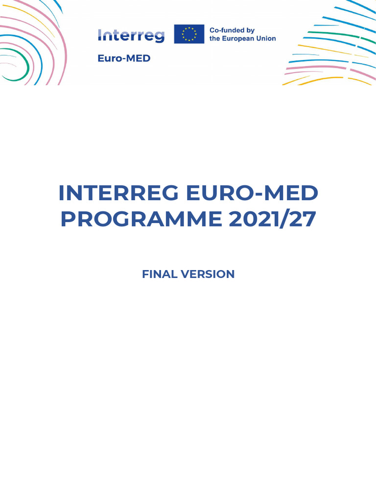 Interreg Euro-Med Programme 2021-2027 | PDF | European Union ...
