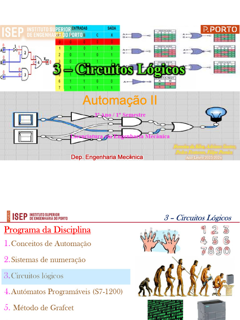 3 - Circuitos Lógicos | PDF | Rede elétrica | Lógica