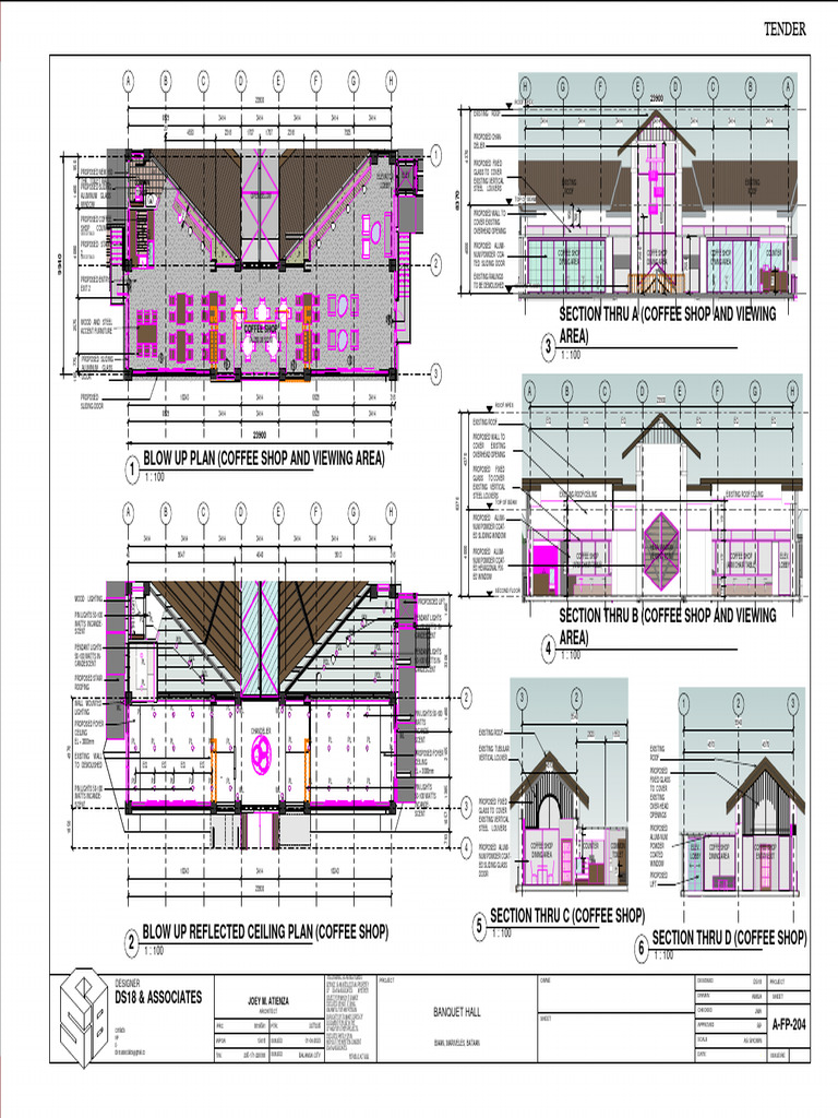 Coffee Shop Blow-Up Plan Details | PDF | Architectural Design ...