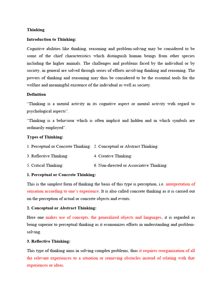 Thinking, Problem Solving Decision Making | PDF | Thought | Cognition
