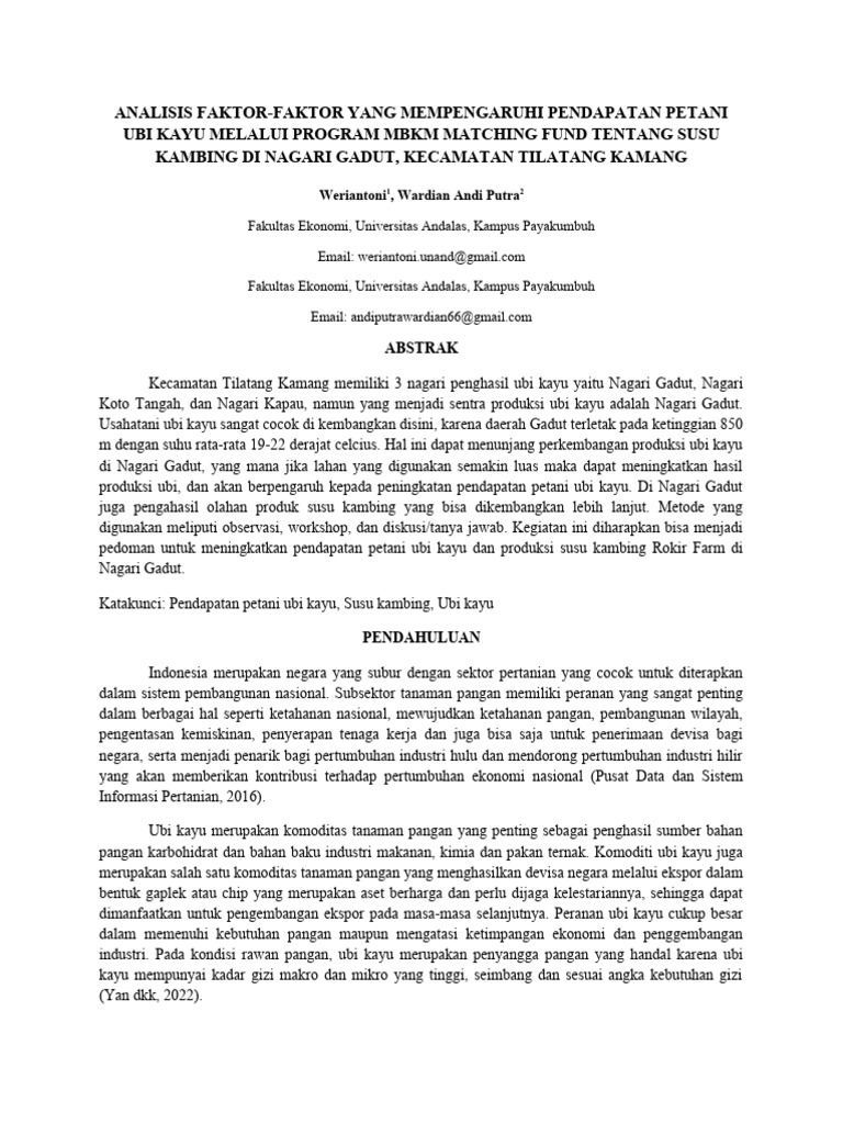 Wardian Andi Putra - 1910542015 - Artikel MBKM - 111047 | PDF