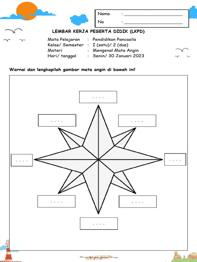 LKPD PPKN Mata Angin | PDF