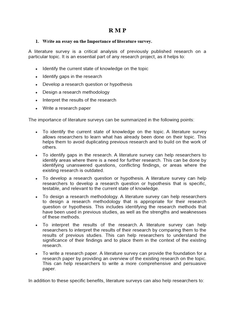 10 Marks RMP | PDF | Methodology | Academic Journal