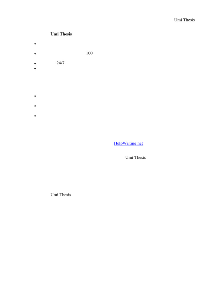 Umi Thesis - 优秀的论文代写服务 | PDF