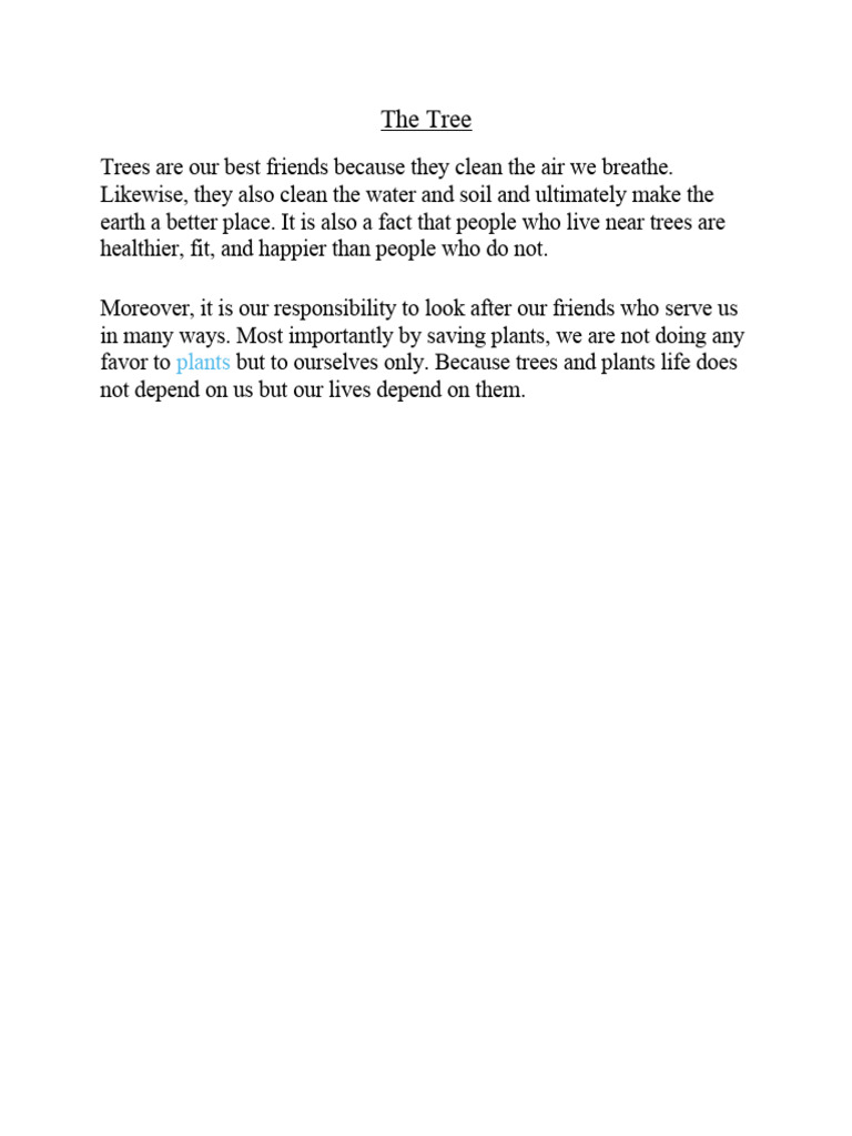 The Tree | PDF | Trees | Soil