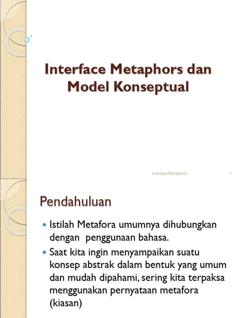 B05 - Interface Metaphors Dan Model Konseptual | PDF