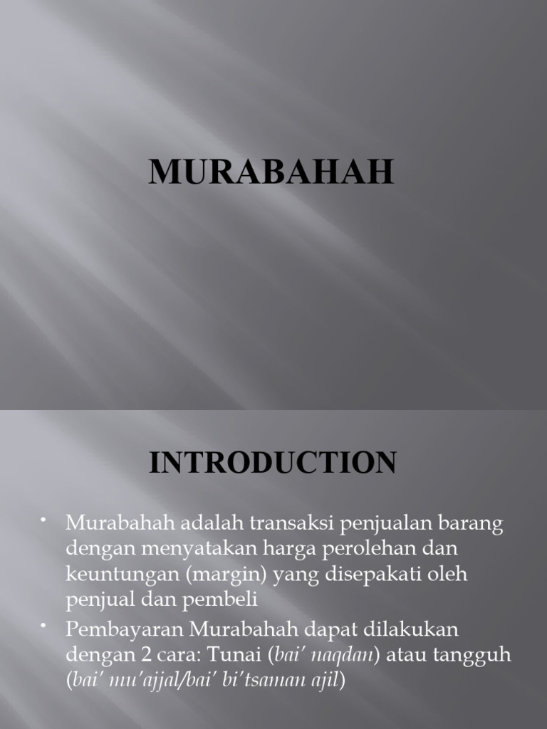MURABAHAH | PDF