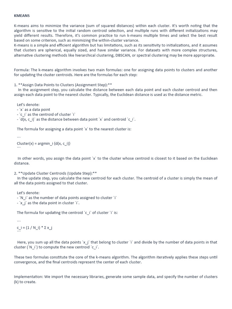 KMEANS | PDF | Artificial Neural Network | Cluster Analysis