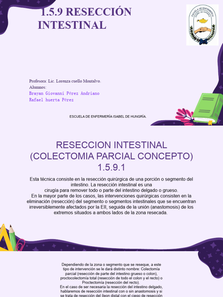 Resección Intestinal | PDF | Tracto gastrointestinal | Intestino delgado