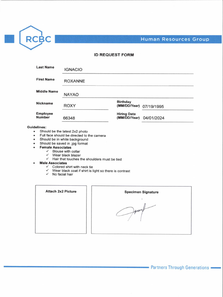 Id Request Form | PDF