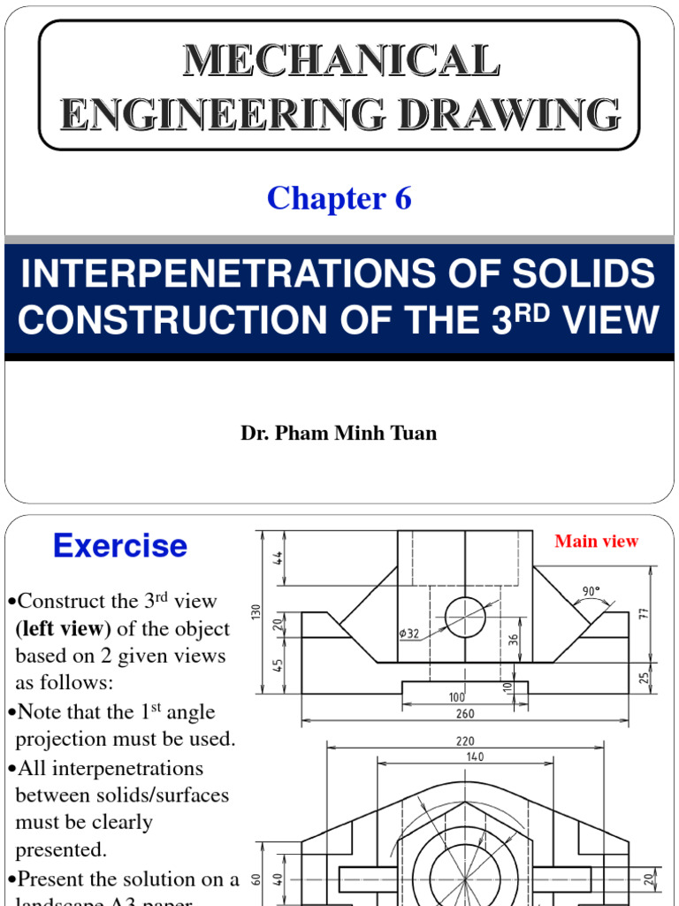 Interpenetrations of Solids: 3rd View Construction | PDF