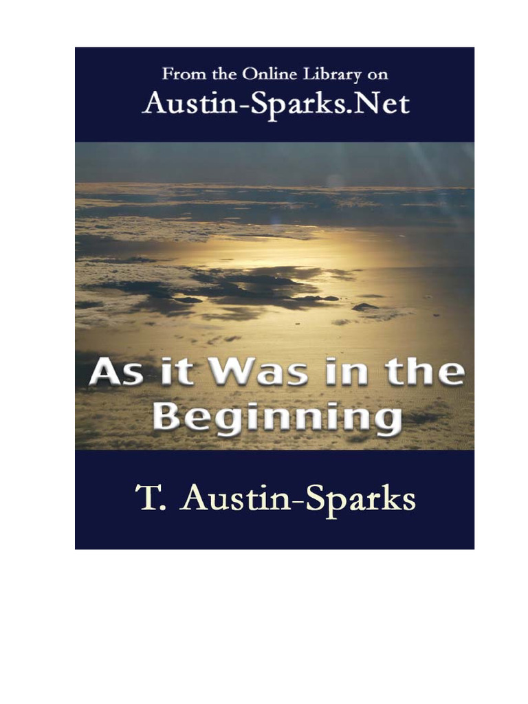 As It Was in The Beginning | PDF | Jesus | God