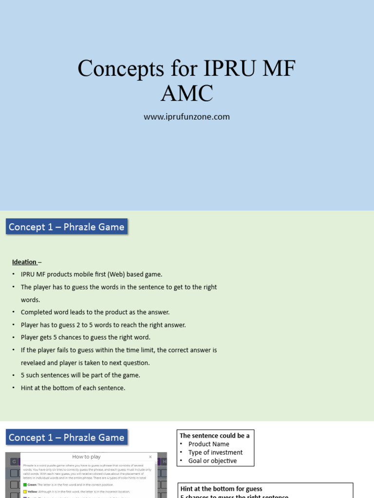 IPRU MF Interactive Game Concepts | PDF | Private Sector | Investing