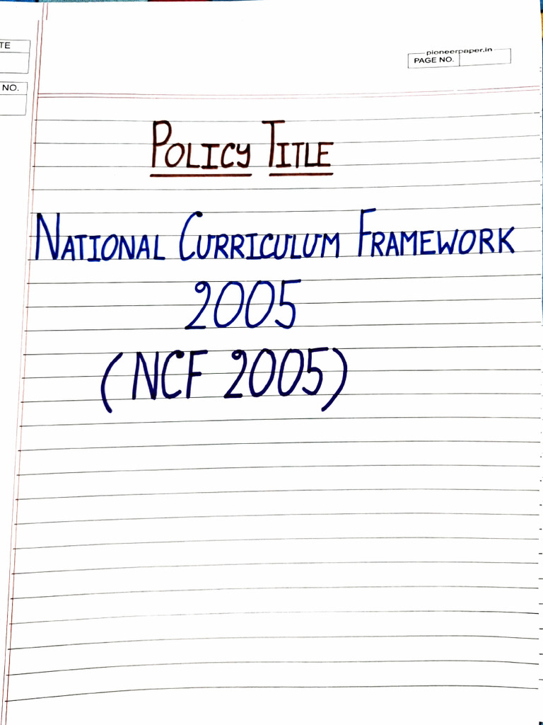 NCF 2005 | PDF