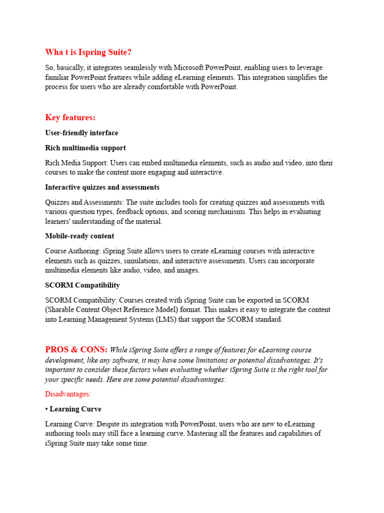 What is Ispring Suite | PDF | Educational Technology | Multimedia