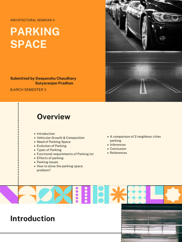 Parking Space Design and Challenges | PDF | Parking | Parking Lot