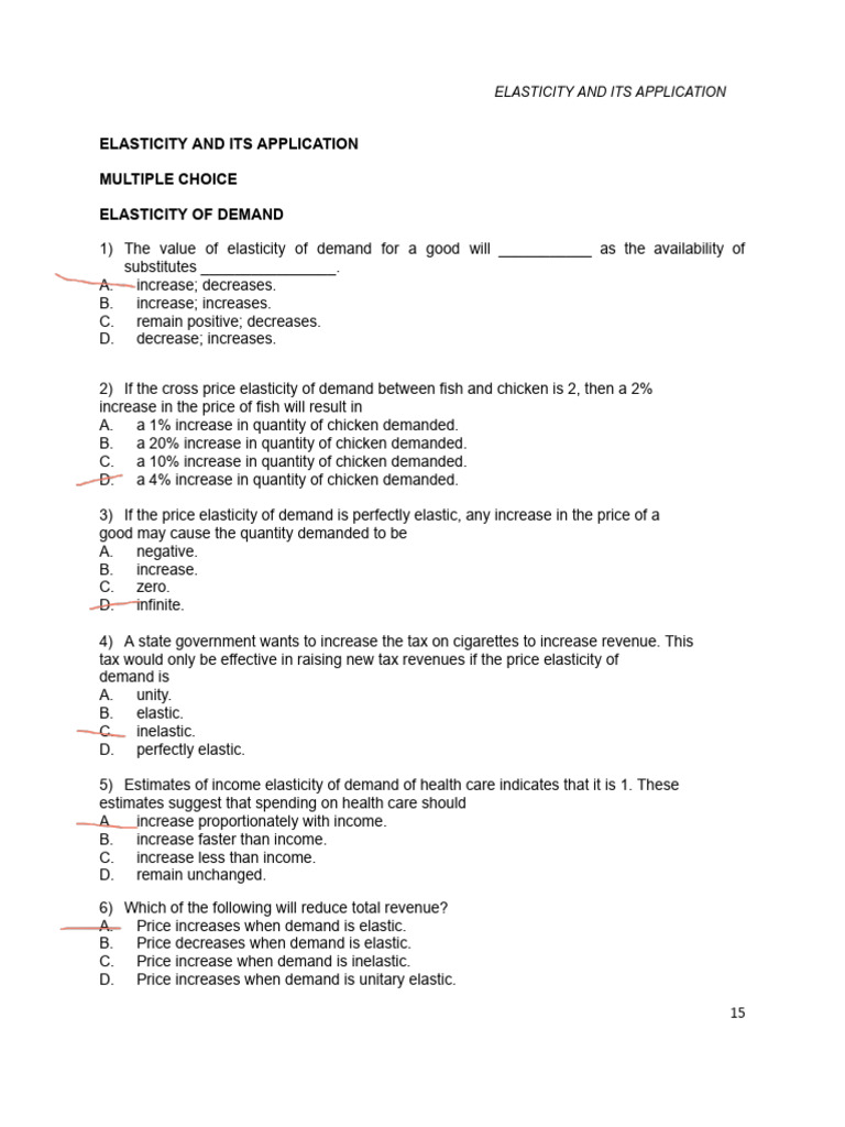 ECO415 Tutorial Chapter 3 | PDF | Demand | Price Elasticity Of Demand