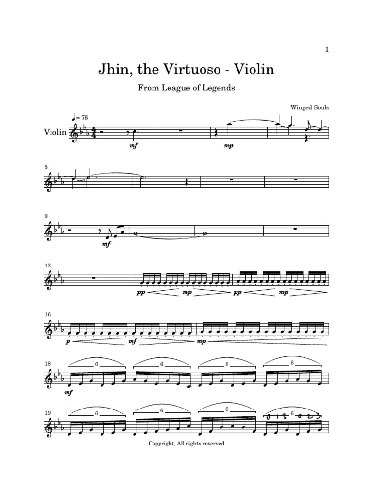 Jhin, The Virtuoso - Violin | PDF | Civil Law (Common Law ...