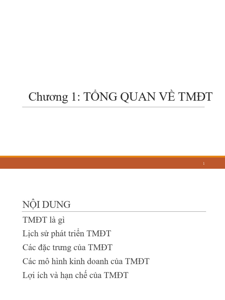 Chương 1 T NG Quan TMDT | PDF
