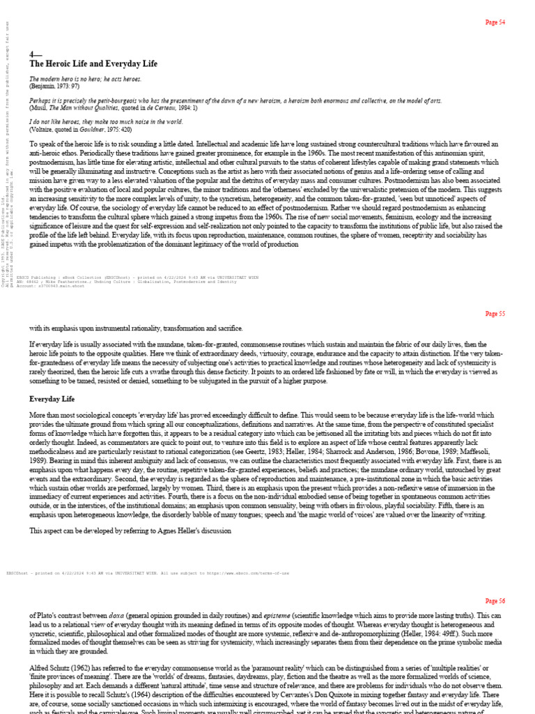 The Heroic Life and The Everyday Life | PDF | Max Weber | Charisma