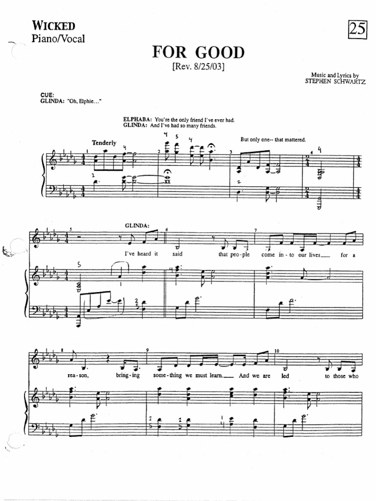 Wicked Musical - Partitura | PDF