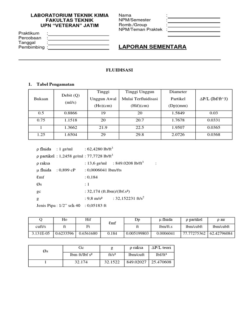 Format Lapsem Fluidisasi | PDF