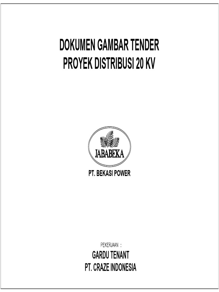 Drawing Gardu Pelanggan PT. Craze Indonesia | PDF | Power Engineering ...