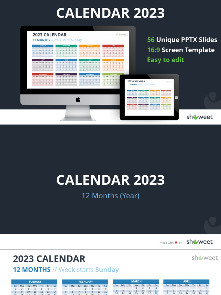 Calendar2023 Showeet (Widescreen) | PDF