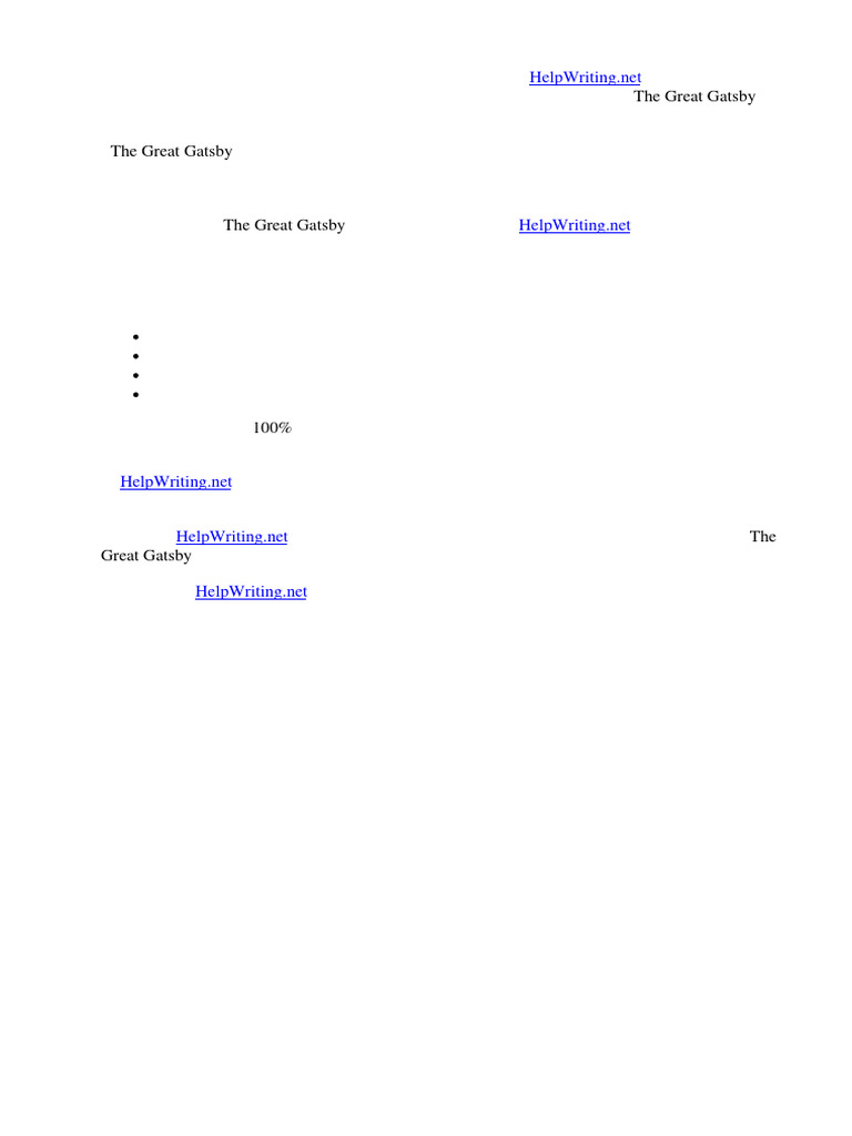 The Great Gatsby论文 | PDF | The Great Gatsby