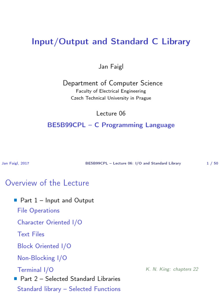 be5b99cpl-lec06-handout | PDF | Pointer (Computer Programming) | Text File
