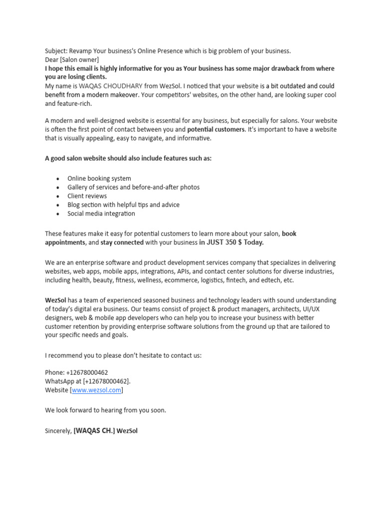 Email | PDF | Copywriting | Brand