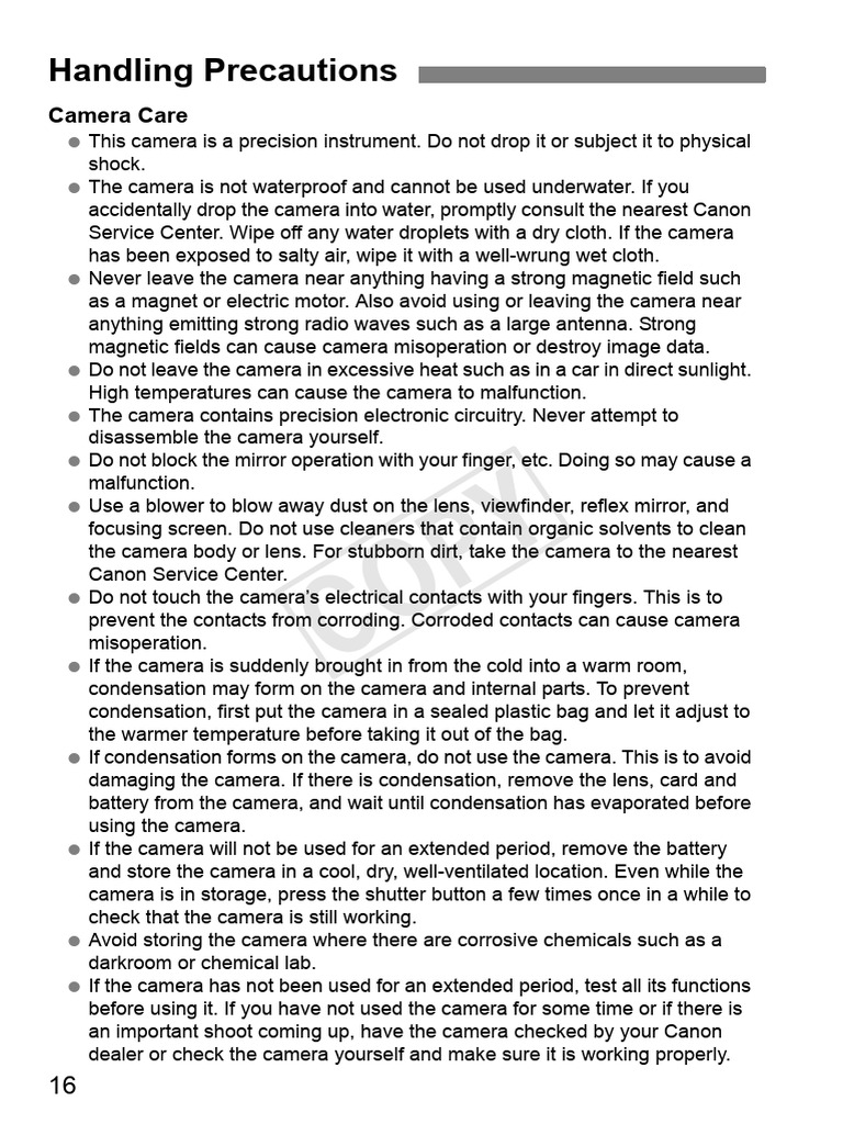 COP Y: Handling Precautions | PDF | Camera | Computer Monitor