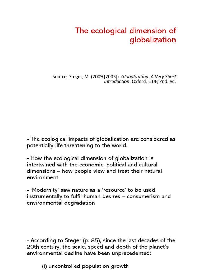 Globalization Ecological Dimension 23 24 | Download Free PDF ... Globalization Ecological Dimension 23 24 | Download Free PDF ...