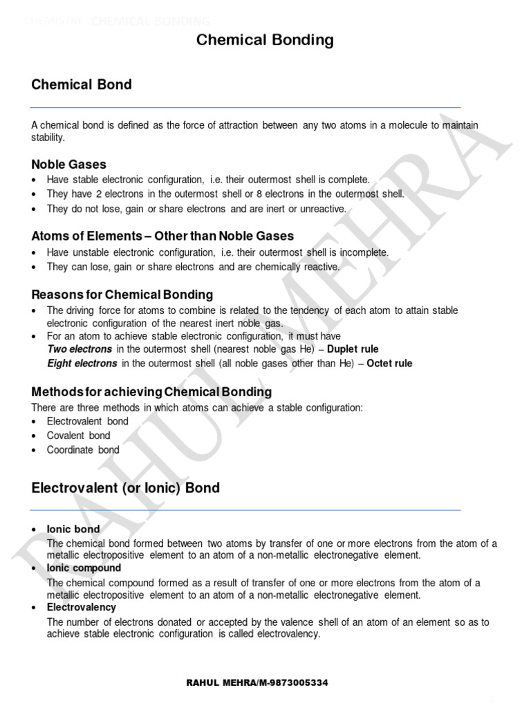 2 Bonding | PDF | Chemical Bond | Ionic Bonding