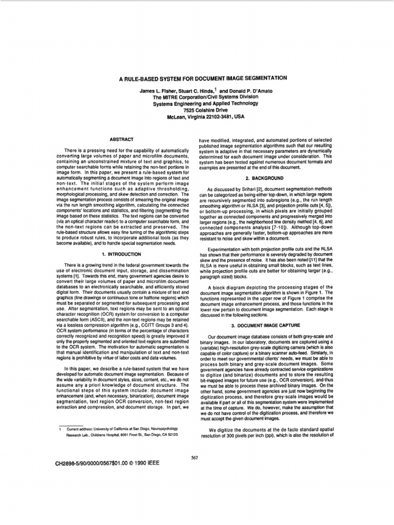 a-rulebased-system-for-document-image-segmentation | PDF | Image Segmentation | Optical ...