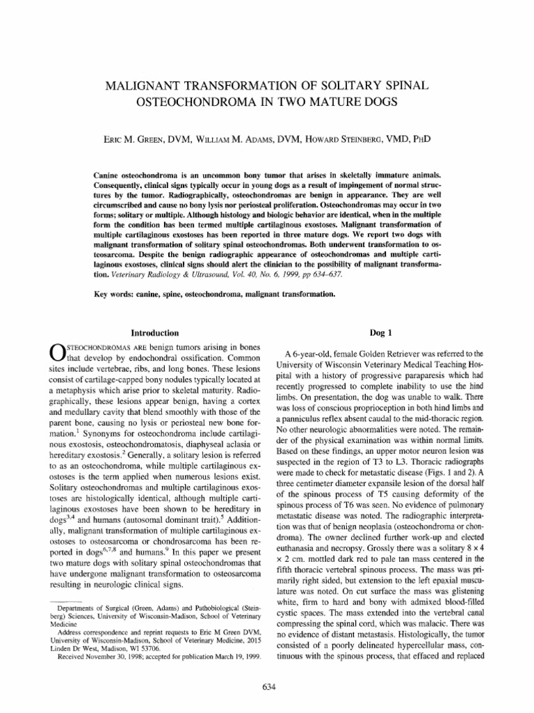 Green 1999 | PDF | Vertebral Column | Cartilage