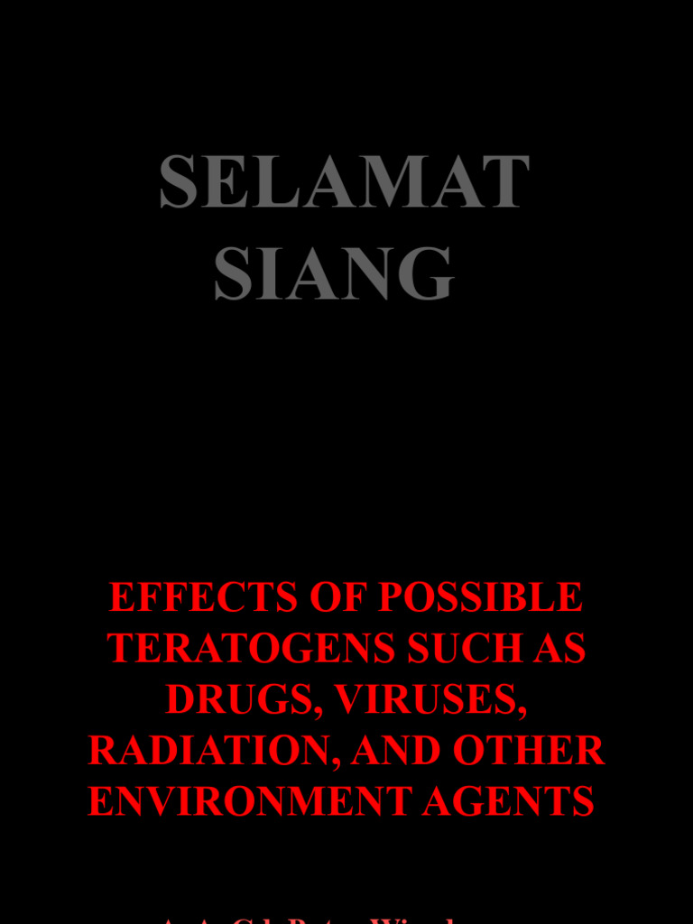 Teratogens and Fetal Development | PDF | Pregnancy | Prenatal Development