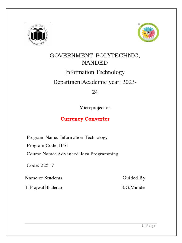 AJP Microproject (Prajwal) | PDF