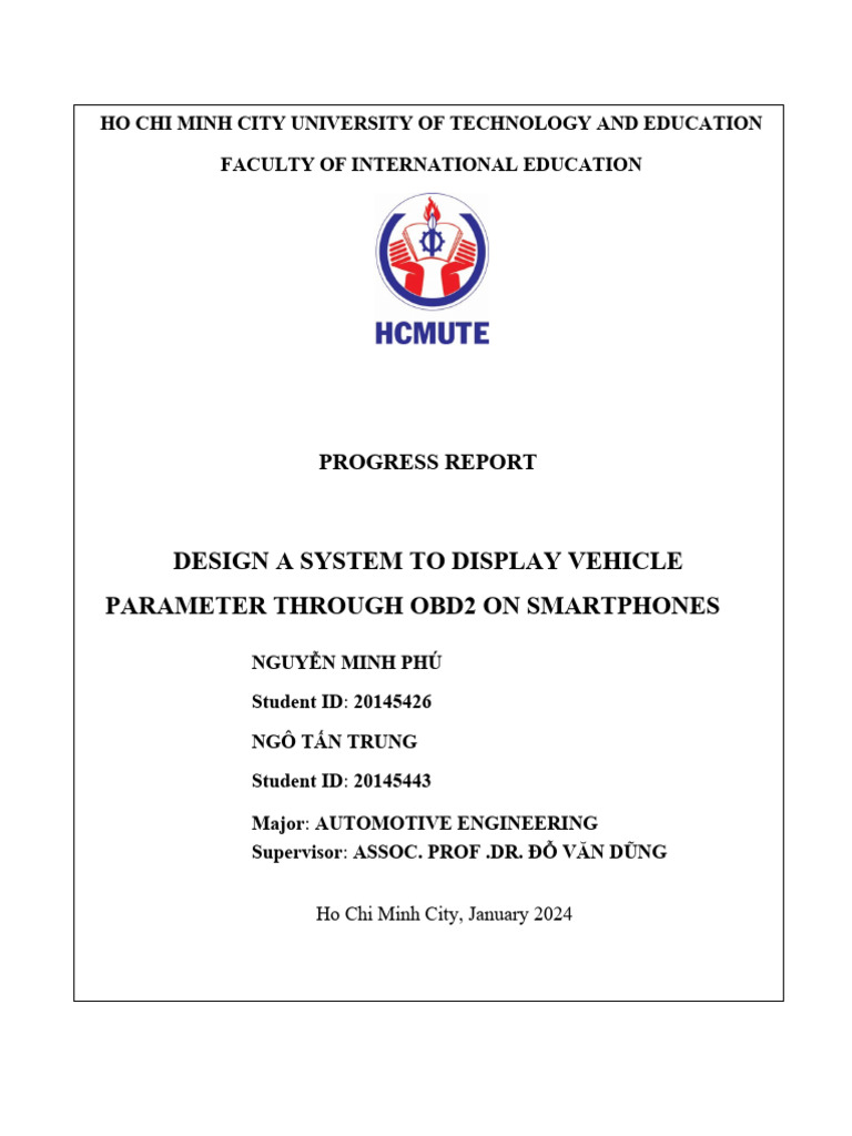 Graduation Report Template - Fie | PDF | Computing | Vehicles