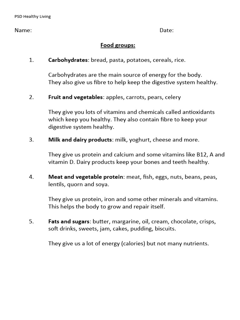 Understanding Food Groups for Health | PDF | Foods | Cuisine