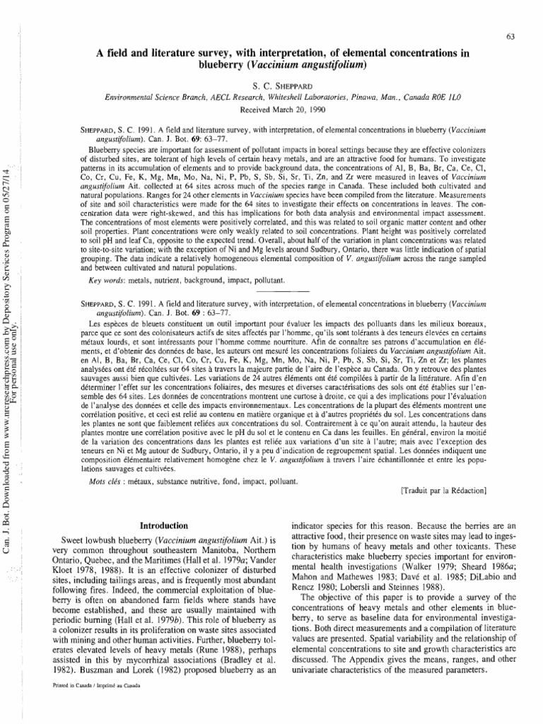 Plant Morhology and Element Conc Berry | PDF | Soil | Sampling (Statistics)