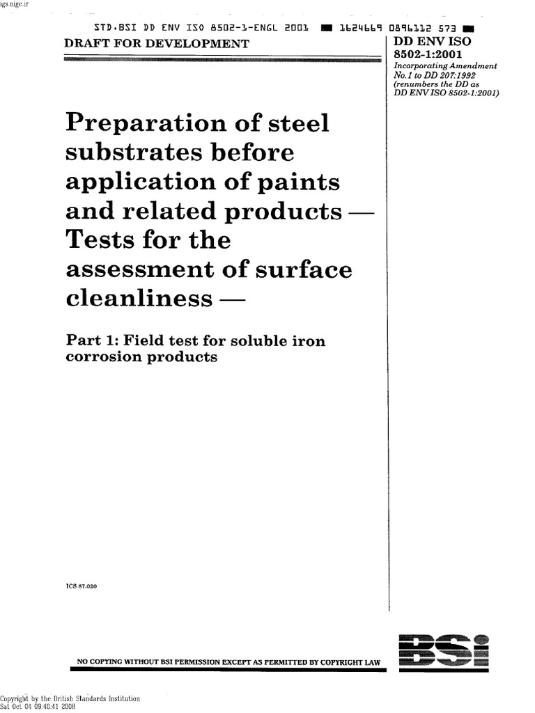 Iso 8502-1 - 2001 | PDF