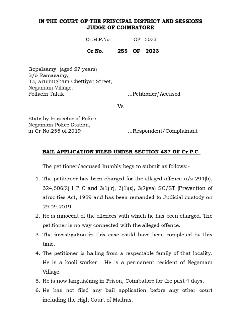 Bail 437 English | PDF | Bail | Misconduct