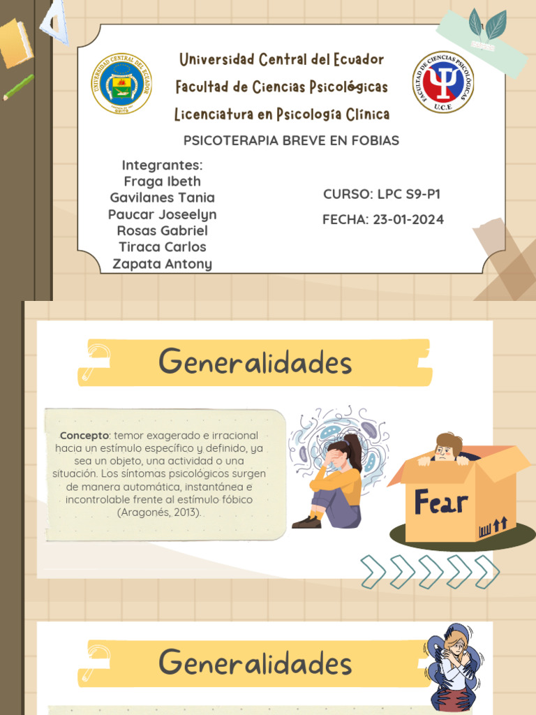 Psicoterapia Breve en Fobias | PDF | Fobia | Temor
