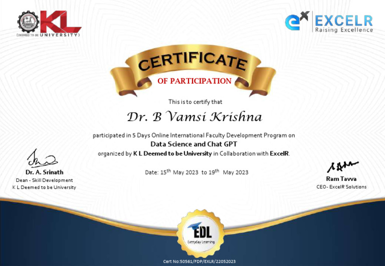 Certification of Chat GPT Training | PDF
