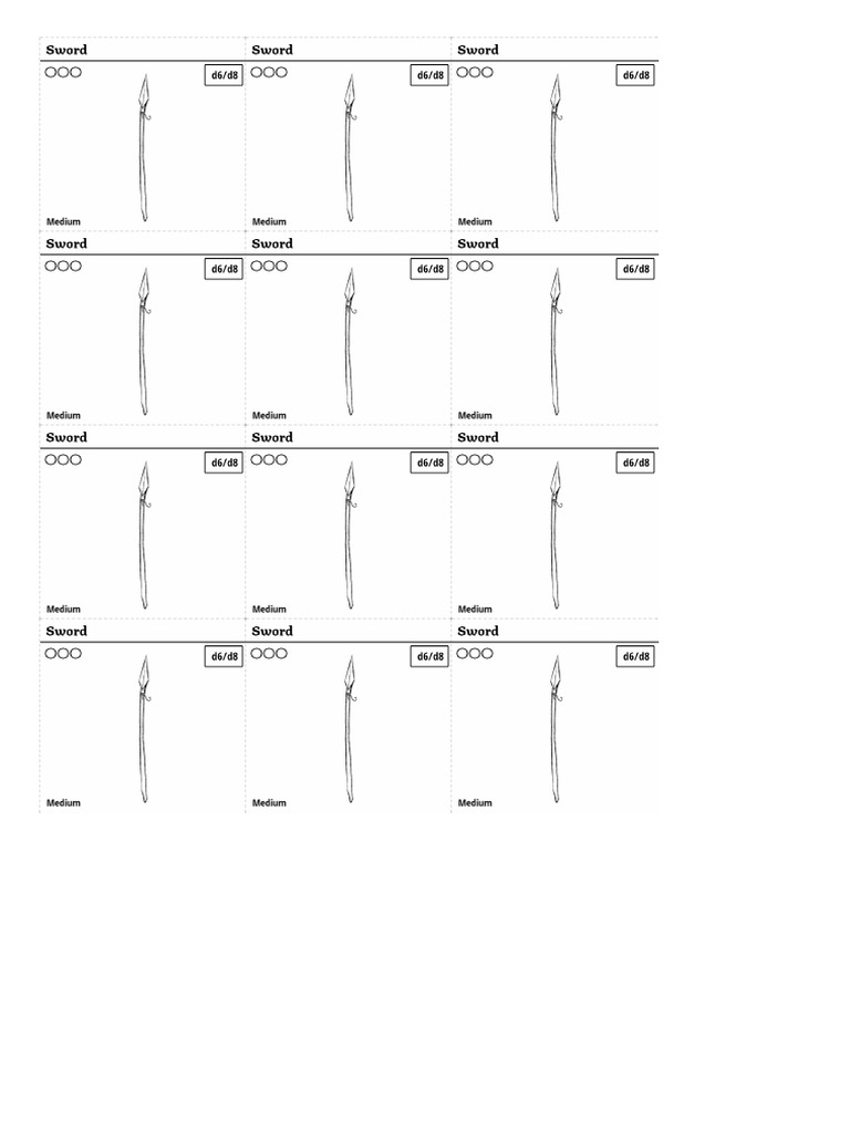 Item Card Spear | PDF