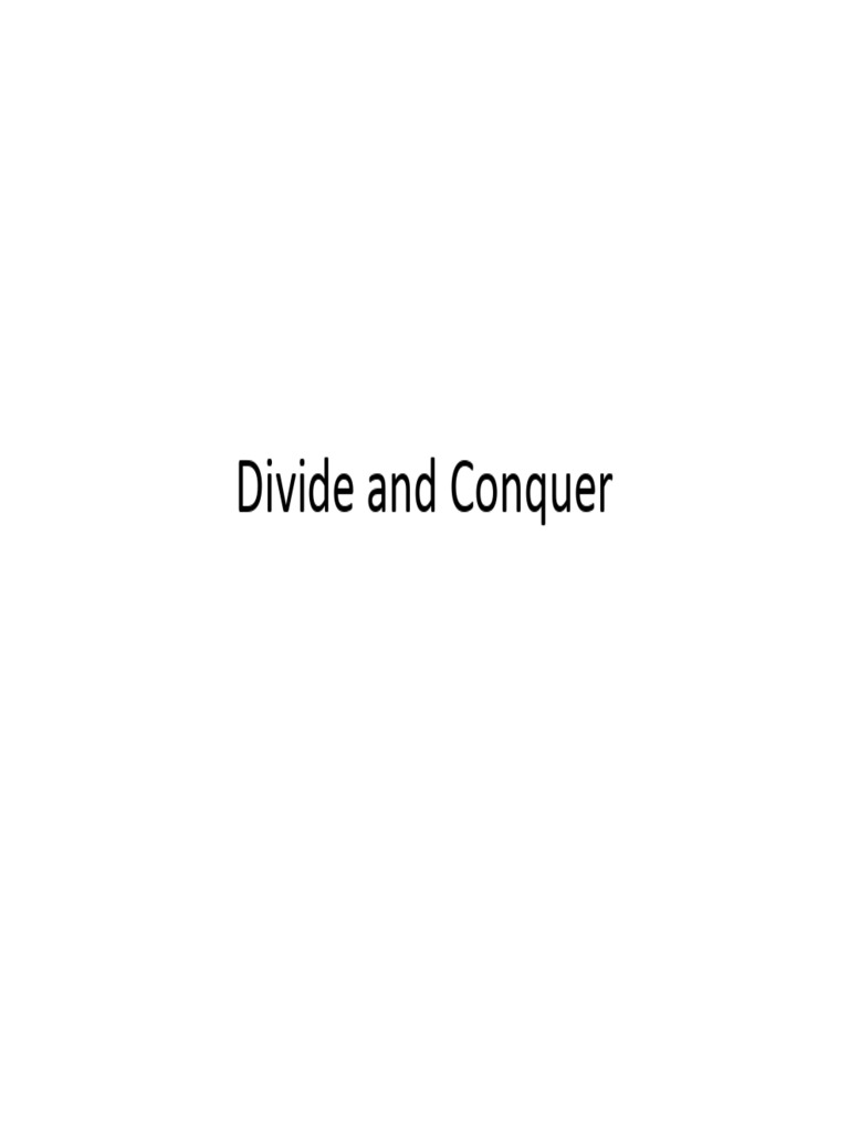 Algoritma Devide and Conquer | PDF