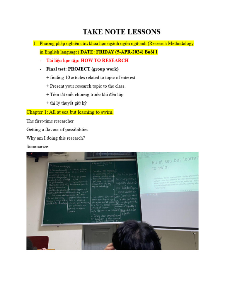 Take Note Lesson (5 Apr - 9 Apr) | PDF