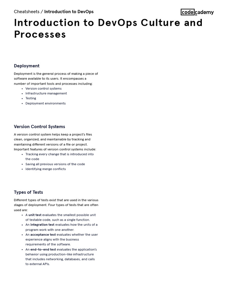Introduction To DevOps - Introduction To DevOps Culture and Processes ...