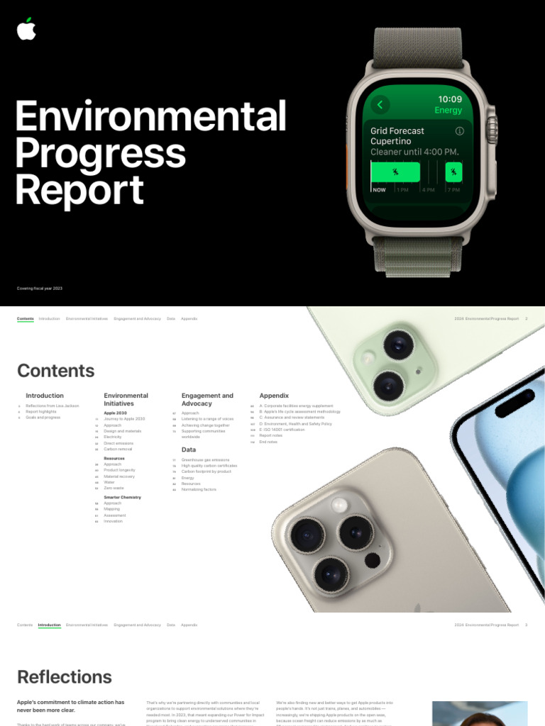 Apple Environmental Progress Report 2024 | PDF | Sustainable Energy ...